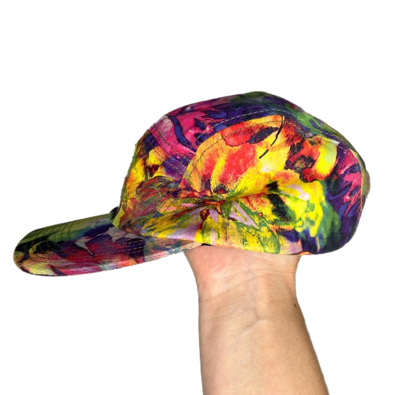 Official Colorful Floral Art 5 Panel Hat Cap Crown... - Depop
