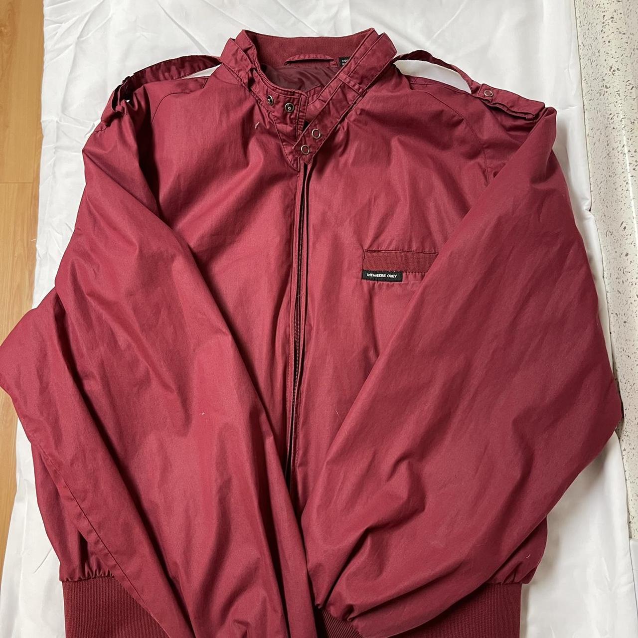 Members only jacket Burgundy size 46 #membersonly... - Depop