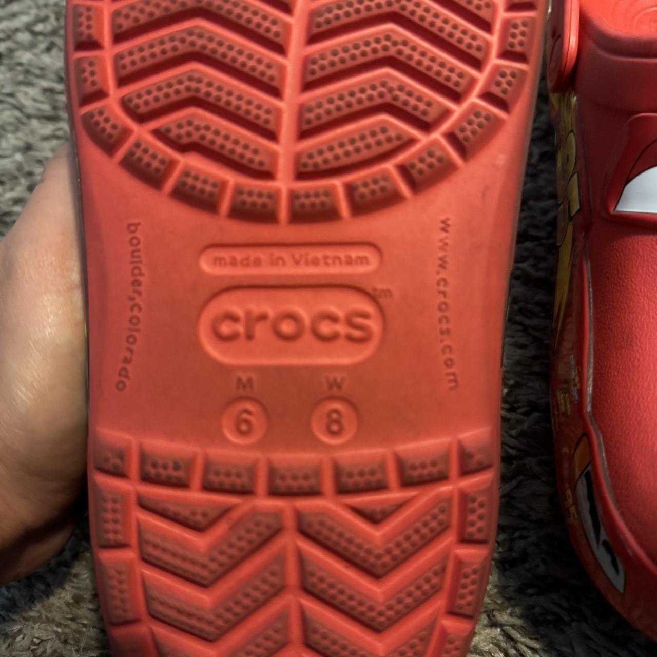 Lightening McQueen Light up crocs women’s 8 - Depop