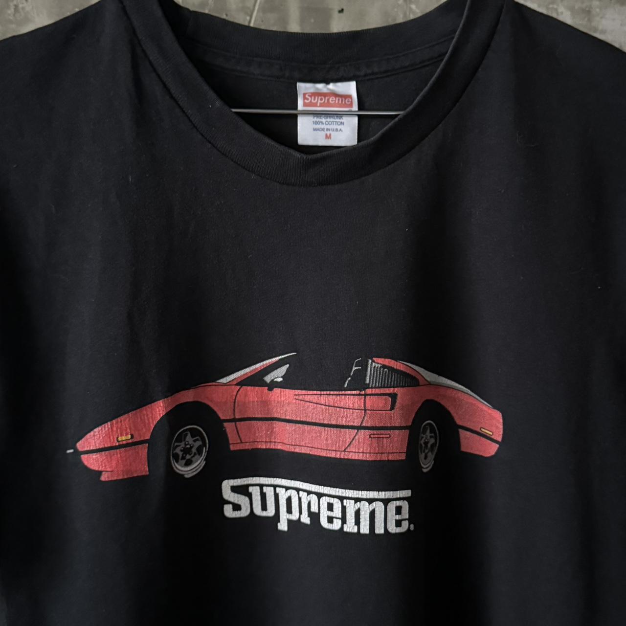 Black Supreme Ferrari 328 GTS Tee in Medium Great... - Depop