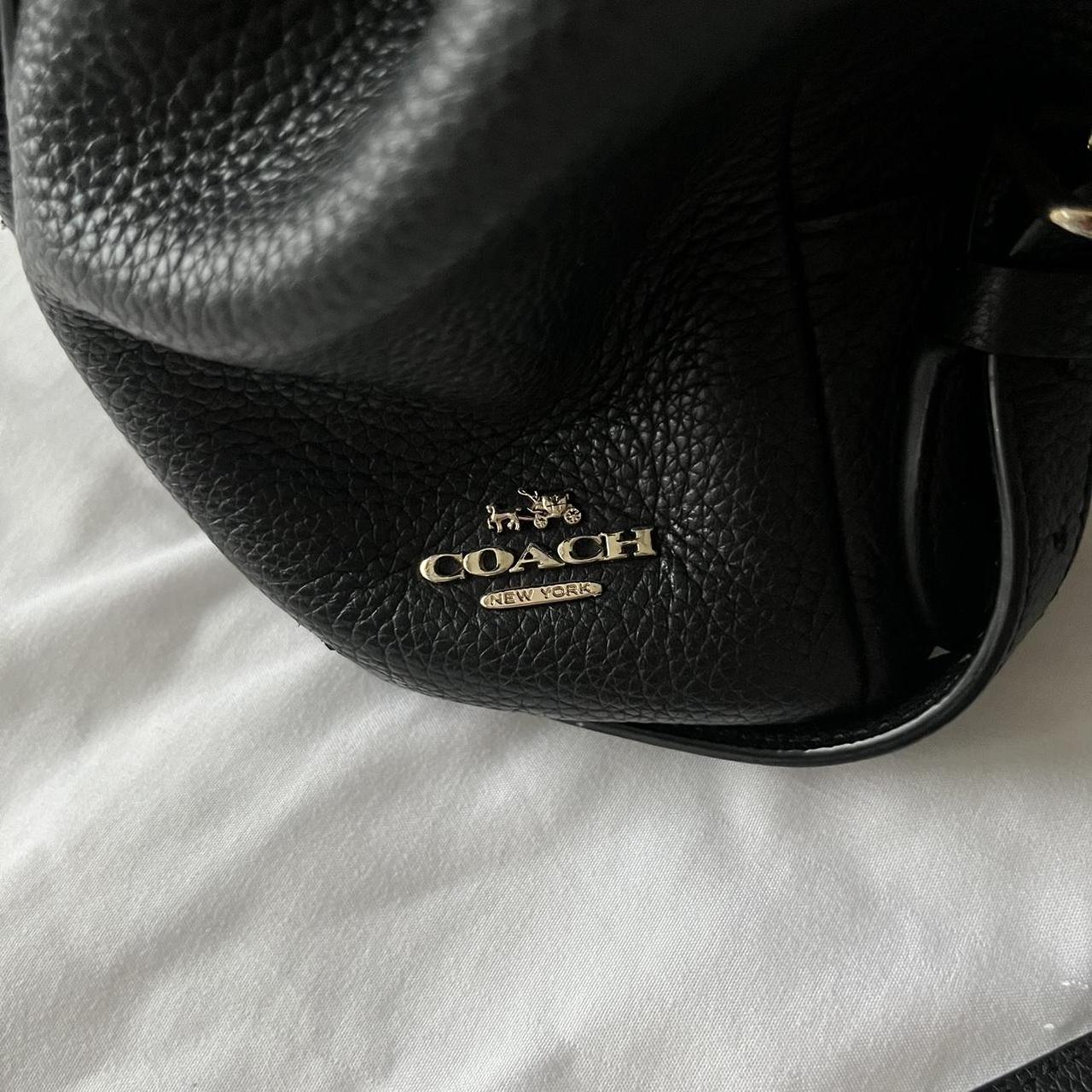 rare authentic turn-lock coach black mini leather... - Depop