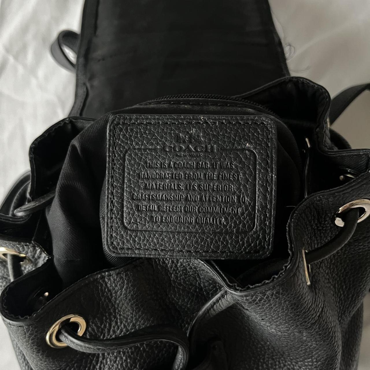 rare authentic turn-lock coach black mini leather... | Depop
