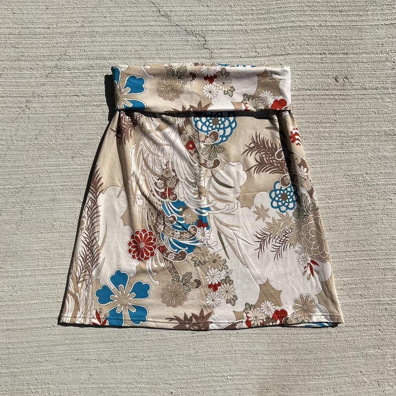 90s Fold Over Midi Skirt Waist: 15.5-18” Length: 23” - Depop