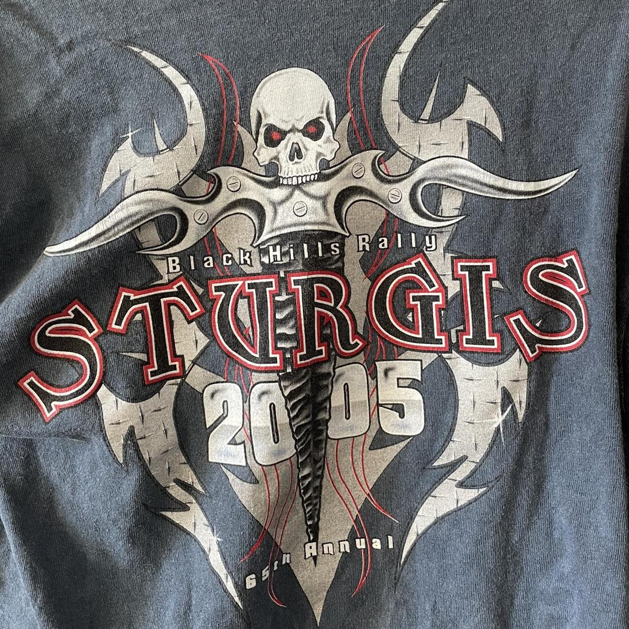 Early 2000’s sturgis motorcycle cut off long sleeve... - Depop