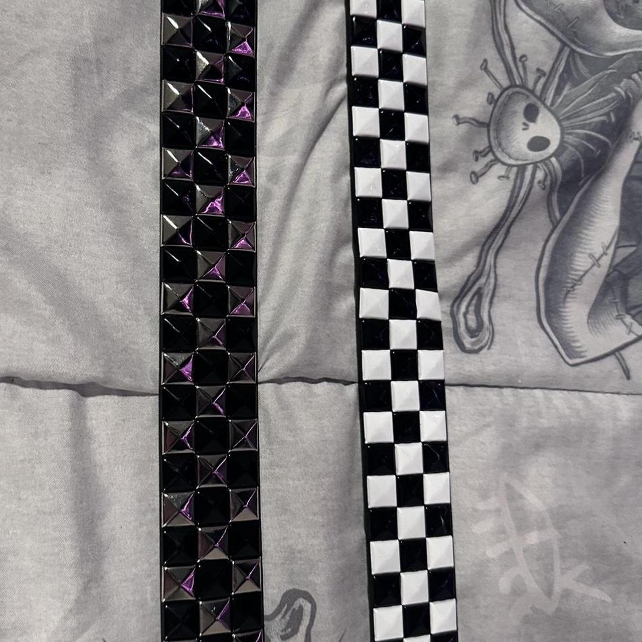 ★Studded checkered emo/scene belts! super cute alt... - Depop