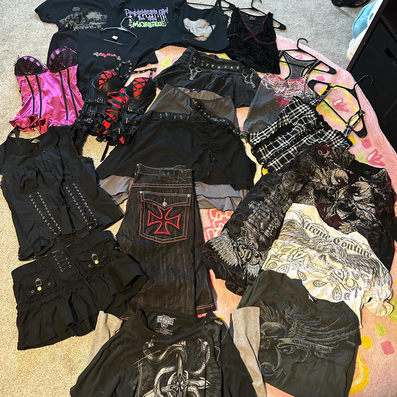 unlisted items! both corset tops are morbid threads... - Depop