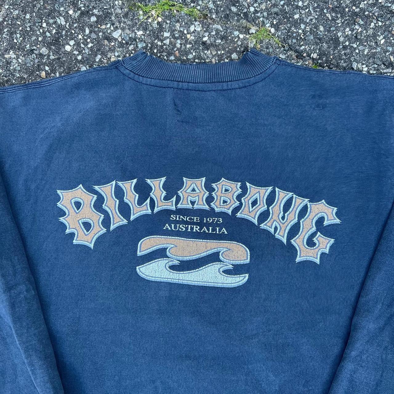 Vintage blue billabong 90s surf wear crewneck... - Depop