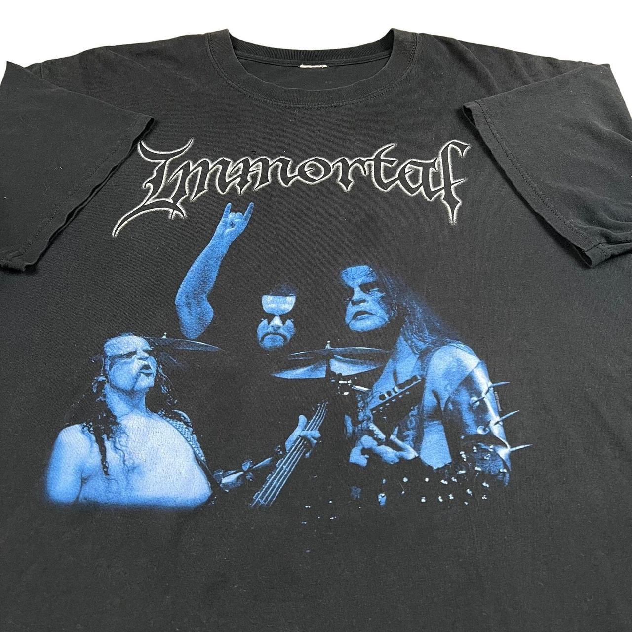 Vintage 90s immortal band metal graphic black t... | Depop