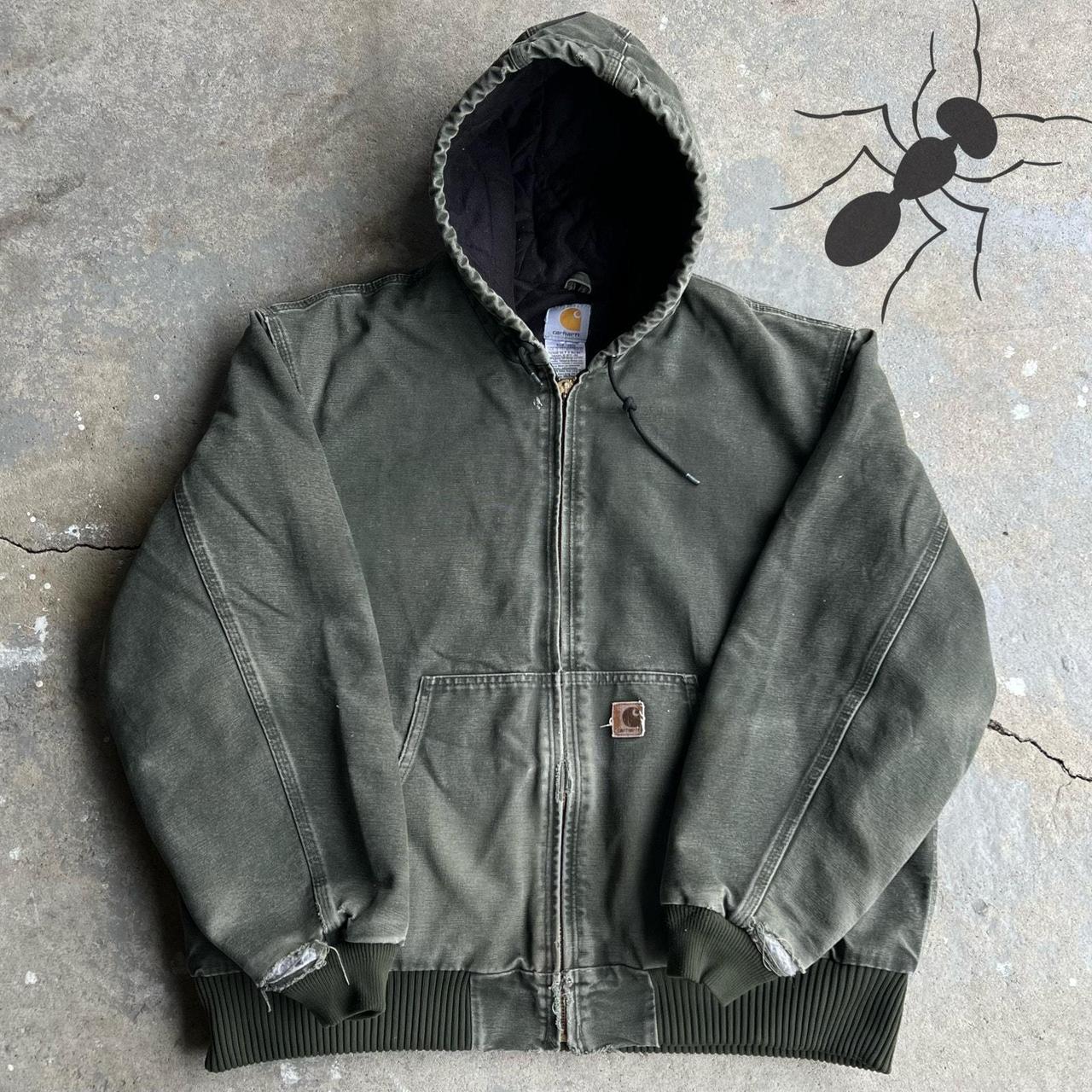 Vintage green J130 MOS faded green y2k carhartt... | Depop
