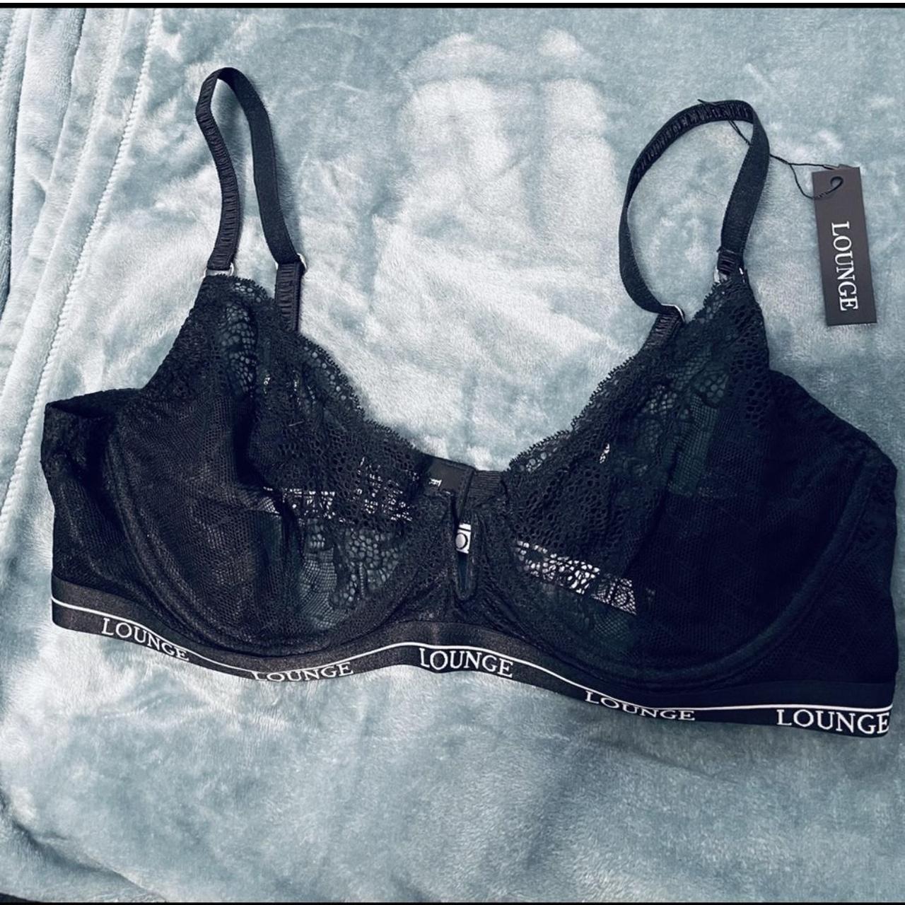 Never worn with tags lounge bra with lace detail - Depop