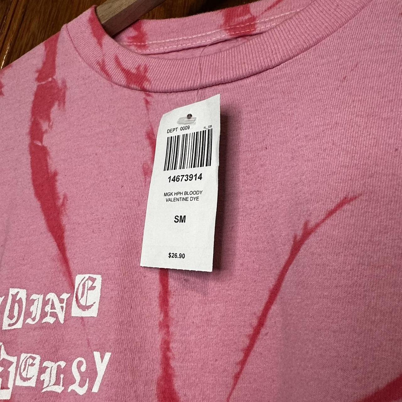 pink tie dye MACHINE GUN KELLY bloody valentine... | Depop