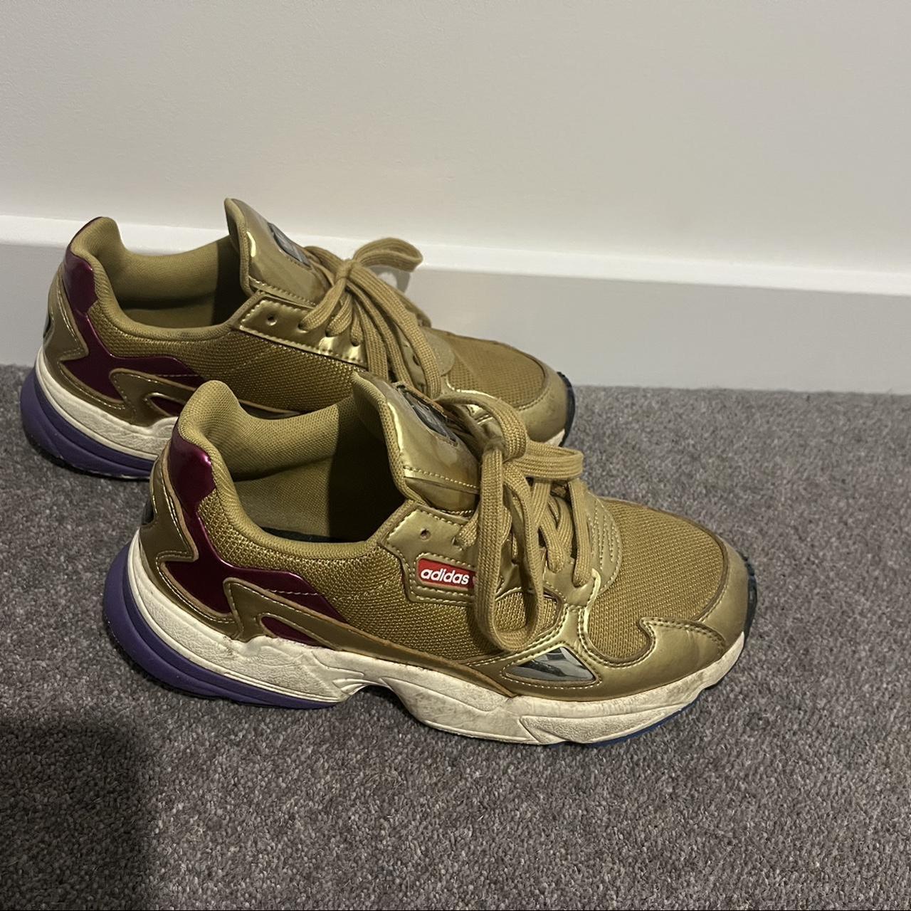 Adidas Women's Gold Trainers | Depop