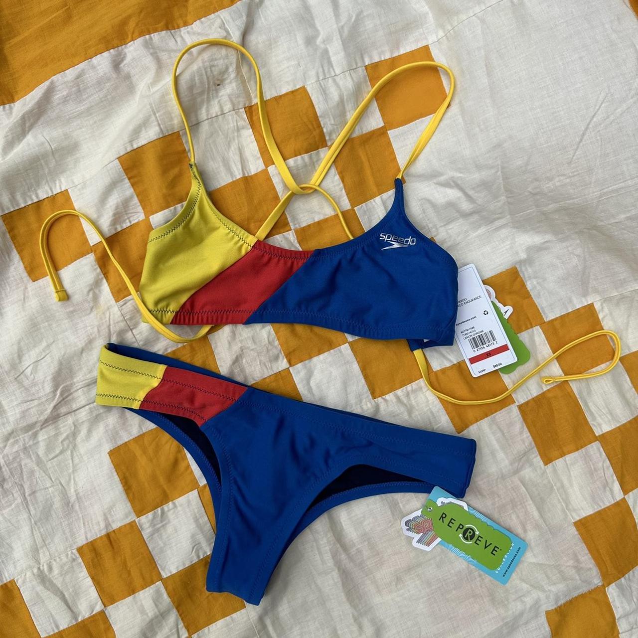 Colorway two piece swimsuit by Speedo 💛 ️💙 Brand... - Depop