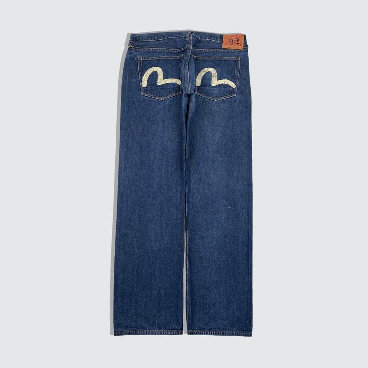 Evisu Men's Blue Jeans | Depop