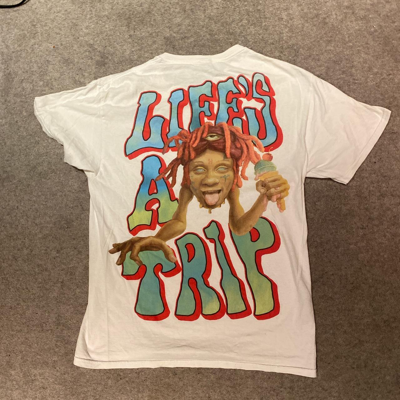 Trippie Redd Lifes A Trip White Tee Official Depop