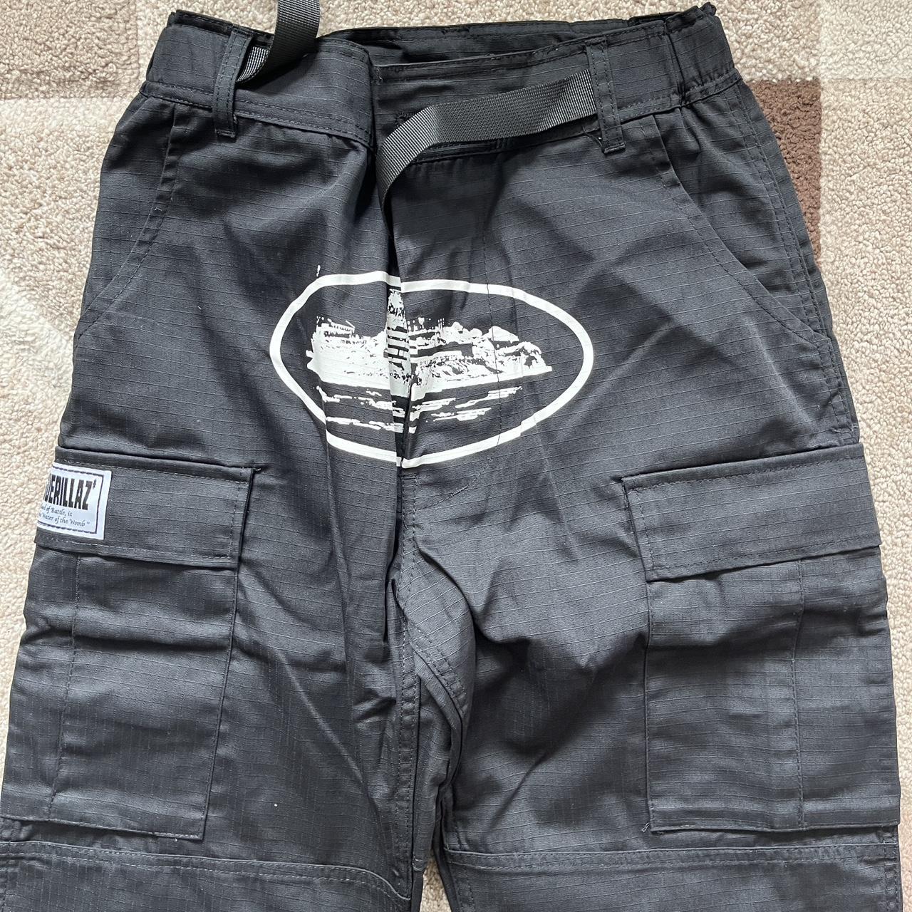 Corteiz Cargos with white logo Size small... - Depop