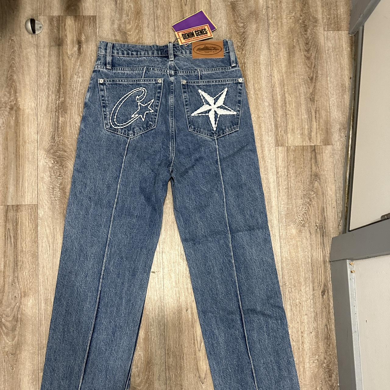 Corteiz C-Star Denim Jeans Blue Brand New condition... - Depop