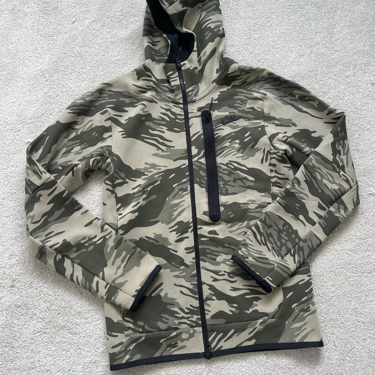 Nike tech fleece camo hoodie in fantastic... - Depop