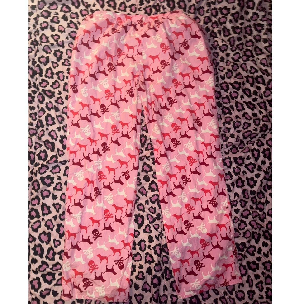 Victoria’s Secret Pink Pajama Pants with Dogs and... - Depop