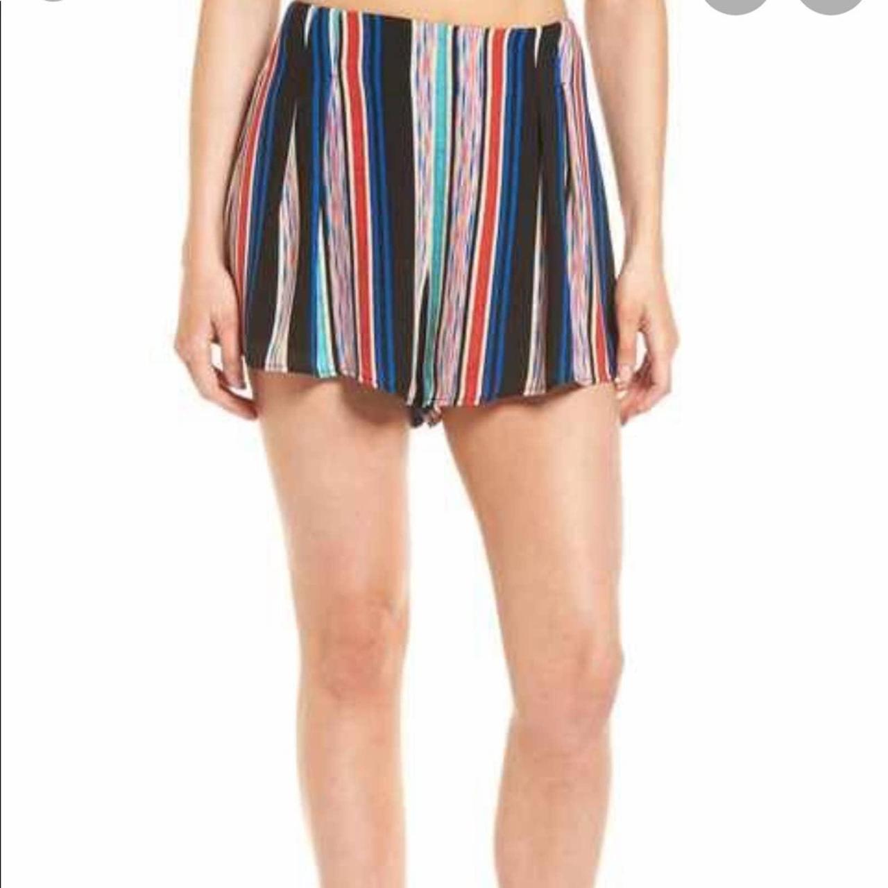 NWT Lush Multi color striped shorts from... - Depop