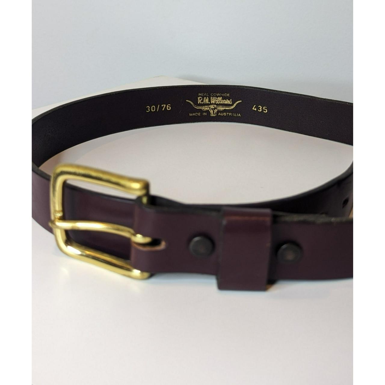 RM Williams Brown Leather Belt The Traditional Belt... - Depop