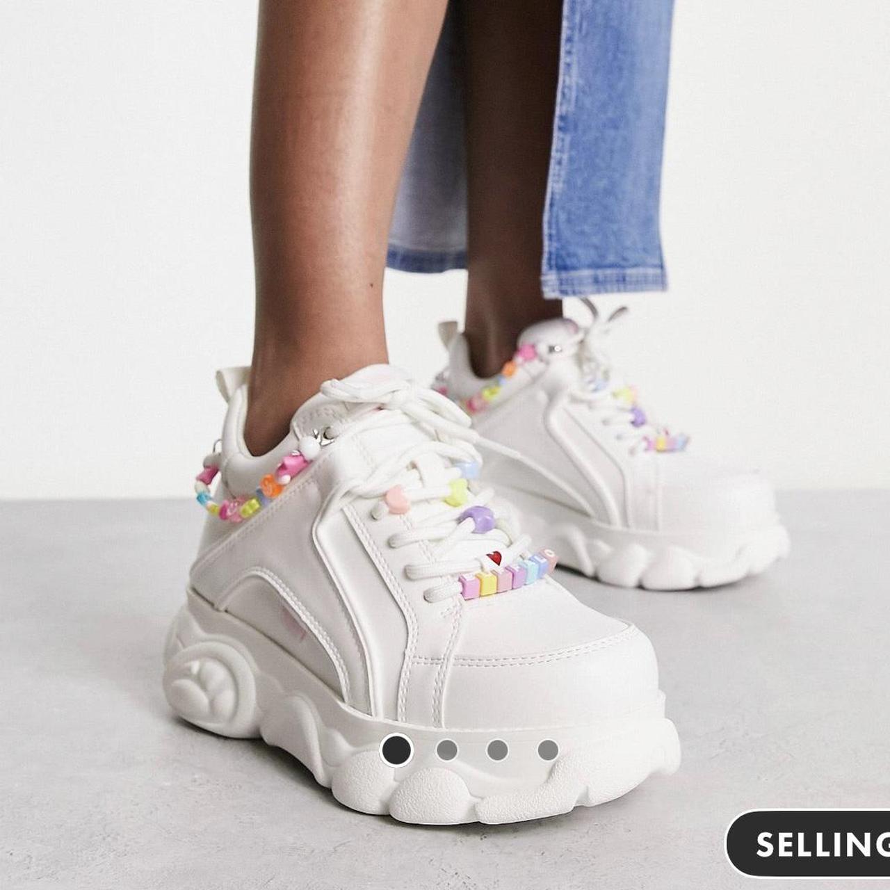 Buffalo cloud platform trainers with beading. Worn... - Depop