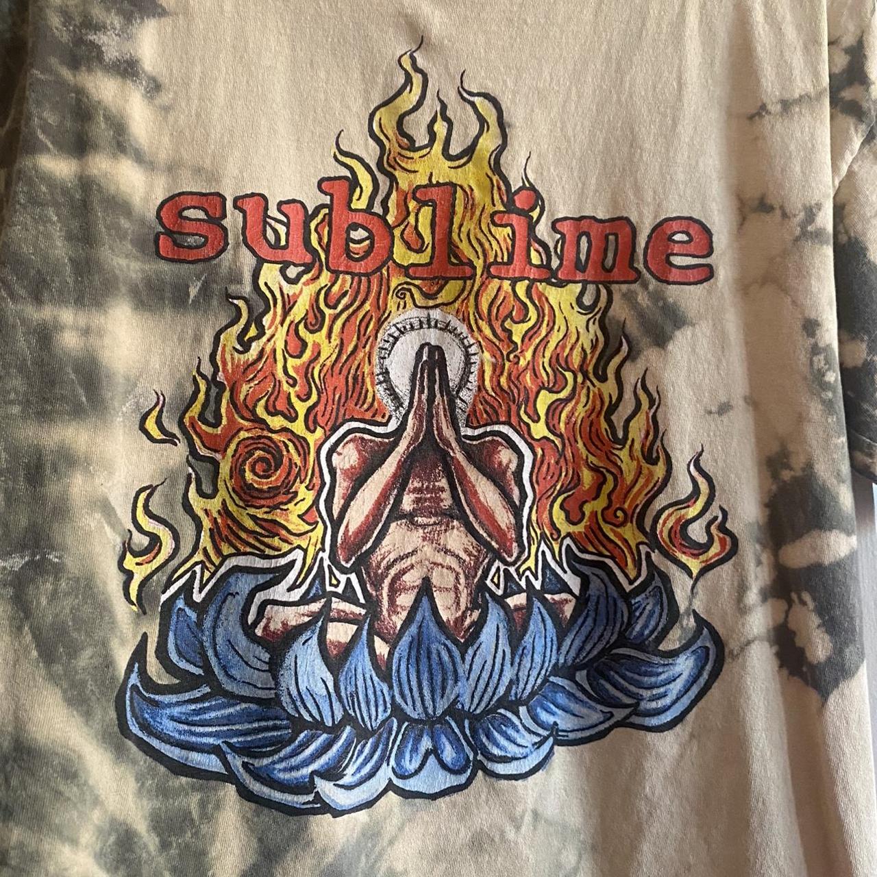 Sublime 1997 Vintage T Shirt Tie Dye Flaming Lotus... - Depop