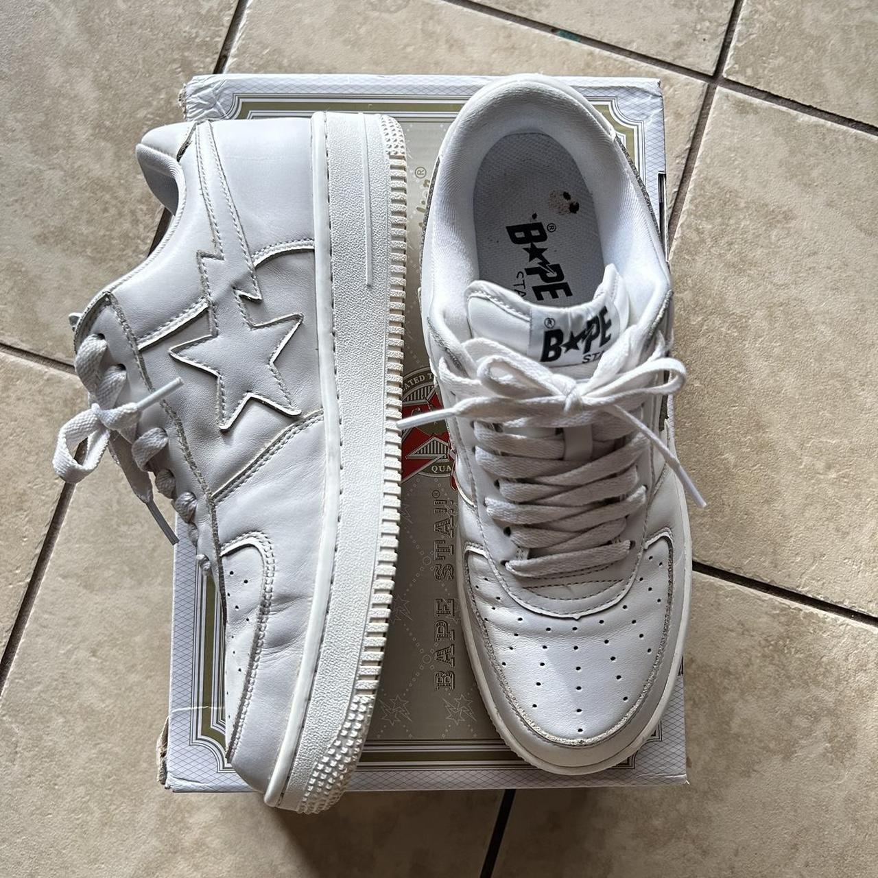 BAPE Men's White Trainers | Depop
