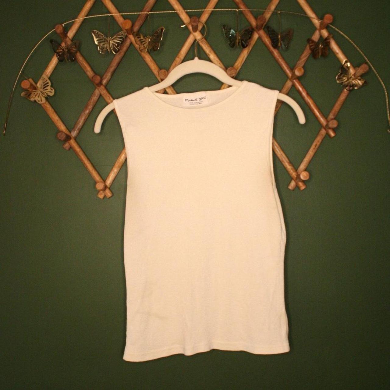 Retro Pale Yellow Tank Top Tagged One Size (Fits... - Depop