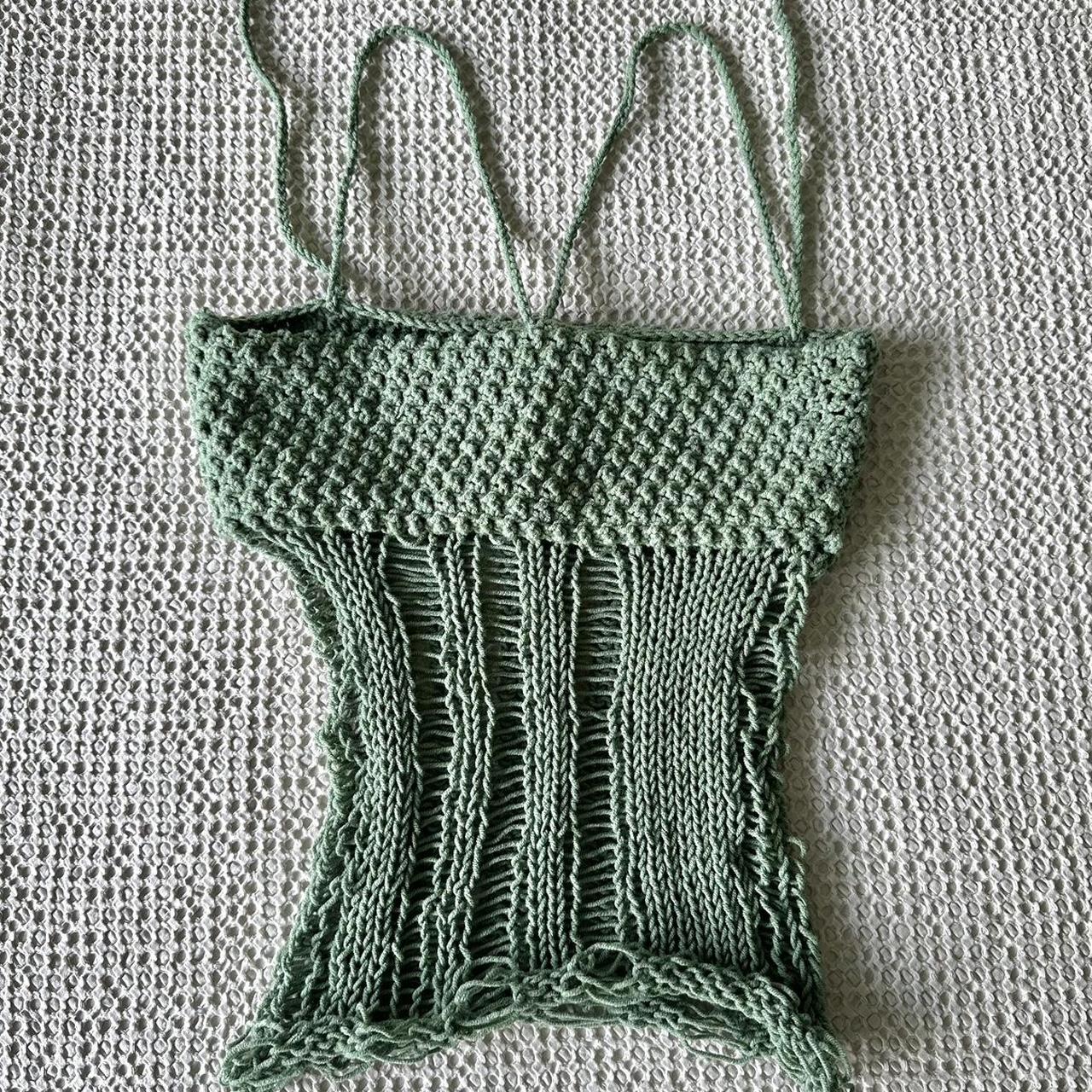 Handmade Crochet Distressed Top, reversible and can... - Depop