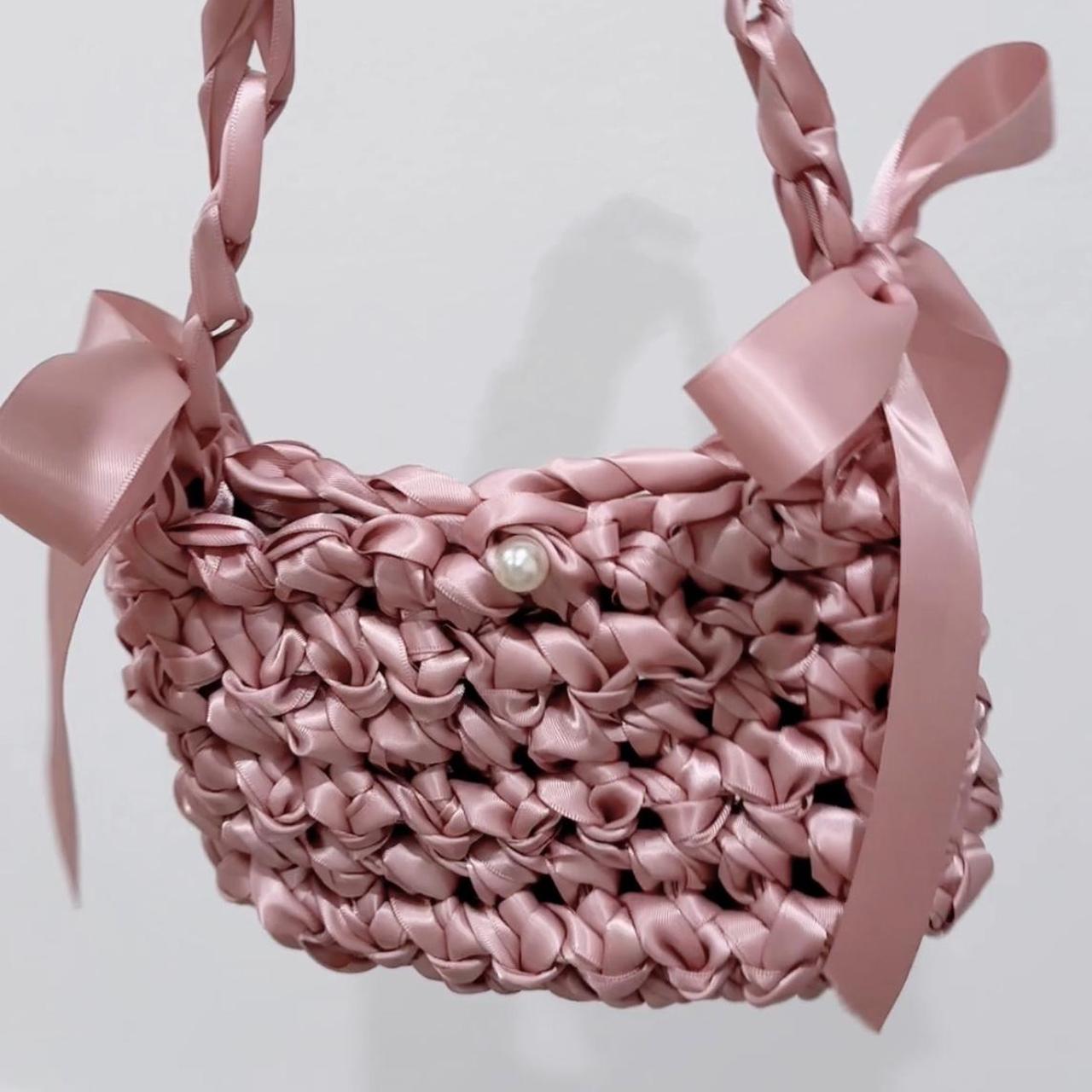 Crochet Ribbon Bow Purse Should Bag 🎀 The most... - Depop