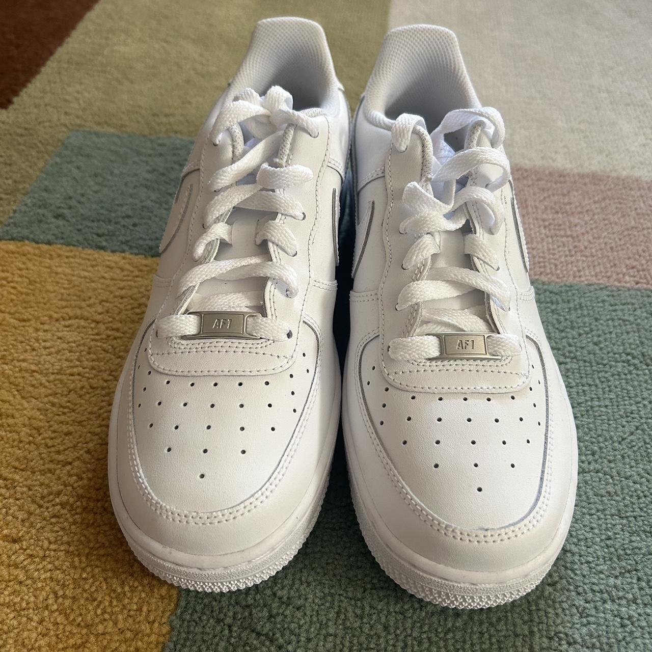 7Y white Nike air forces. Got these a couple years... - Depop