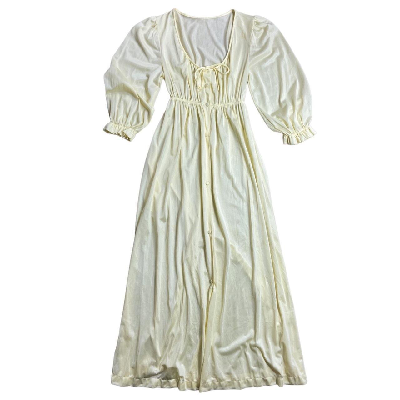 Women's Yellow and Cream Dress | Depop