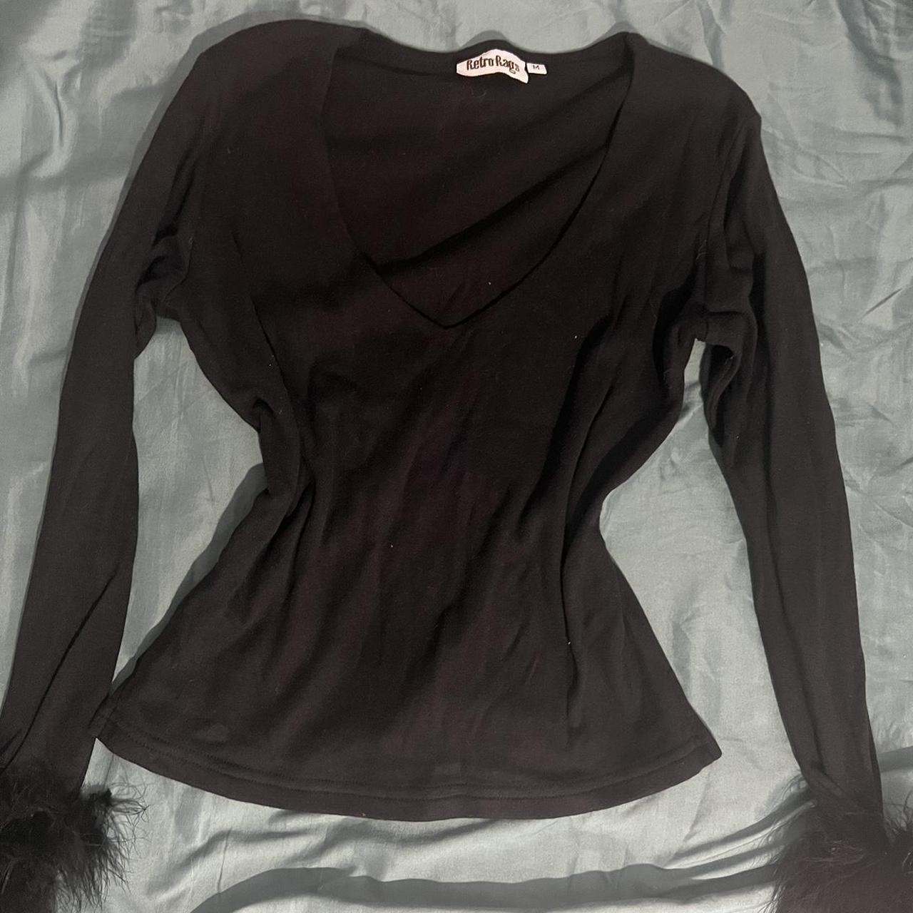 Pls pay with depop payments!! V neck black long... - Depop