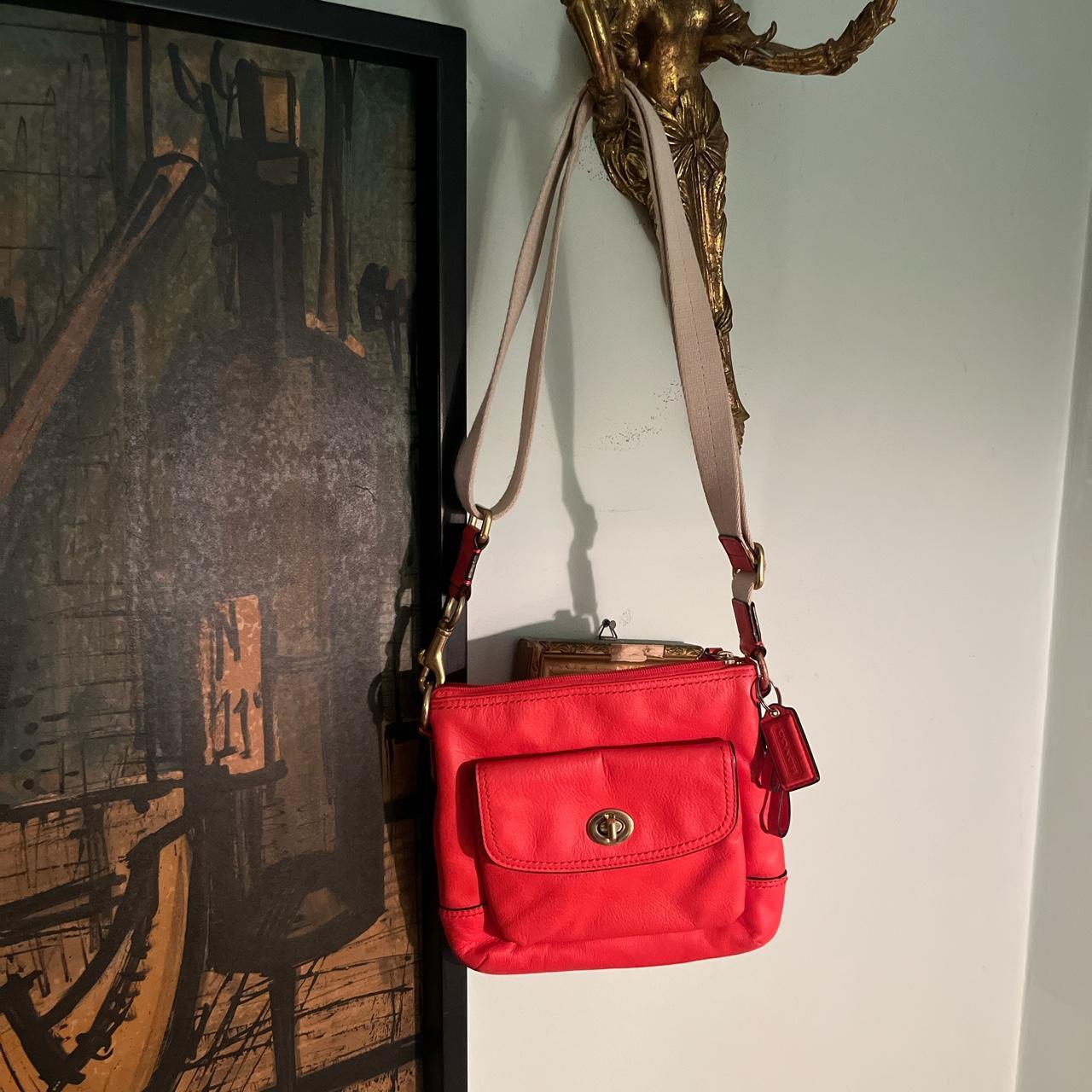 Coach Women's Red and Orange Bag | Depop