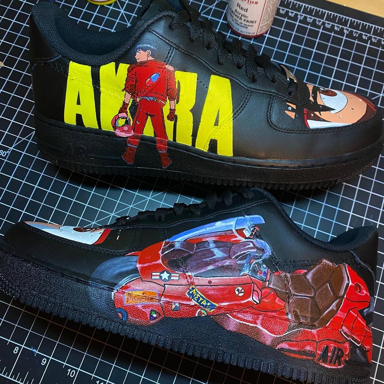 Hand painted Akira custom af1 🏍️🚨 (swipe for... - Depop