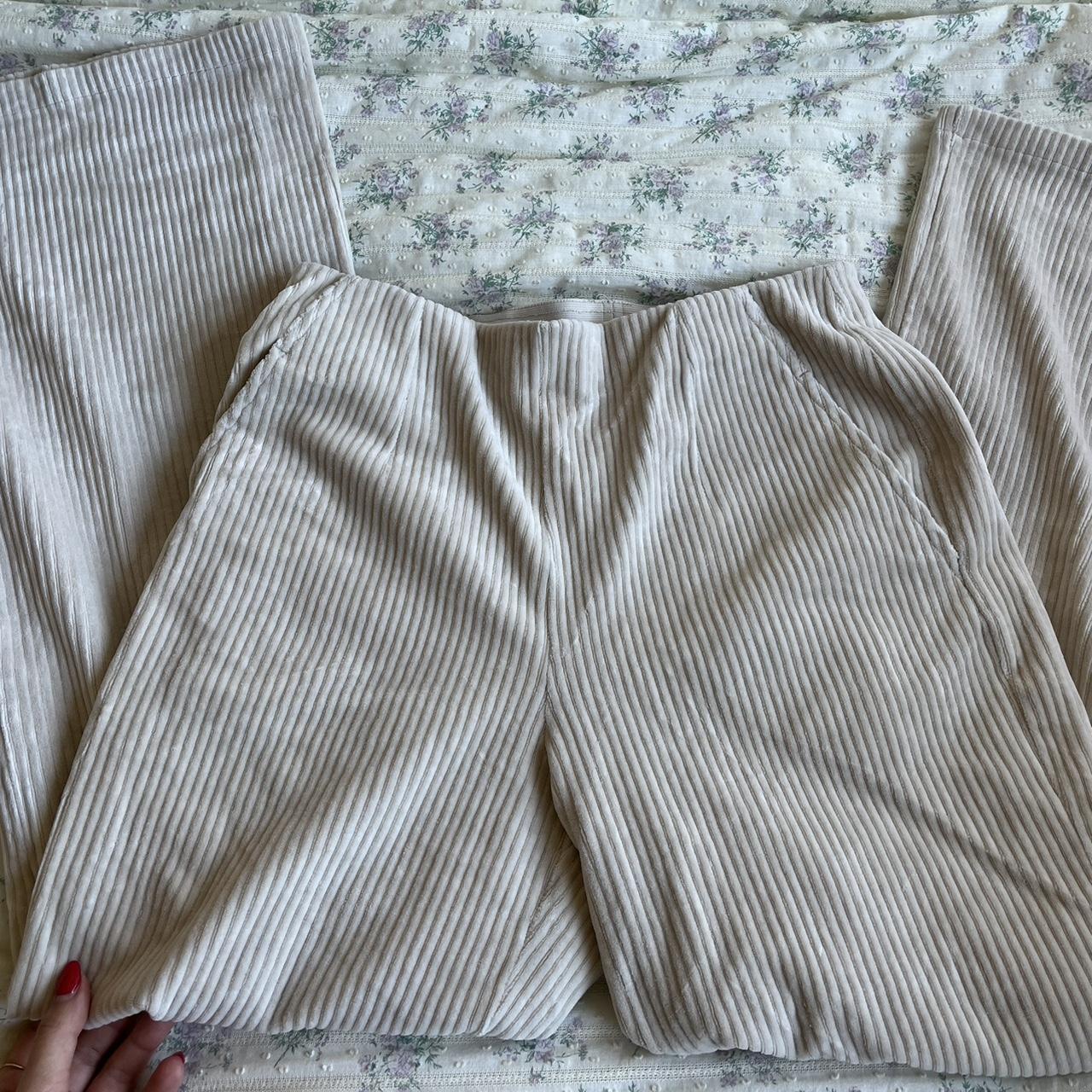 The most comfy cream corduroy pants So so soft and... - Depop