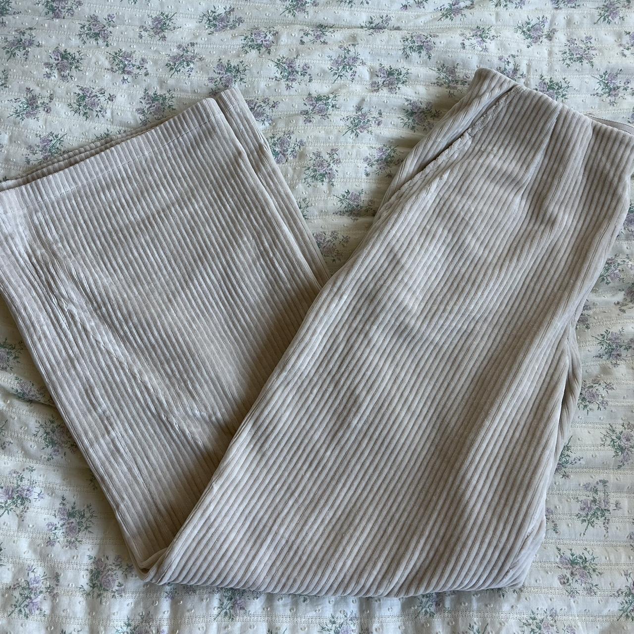 The most comfy cream corduroy pants So so soft and... - Depop