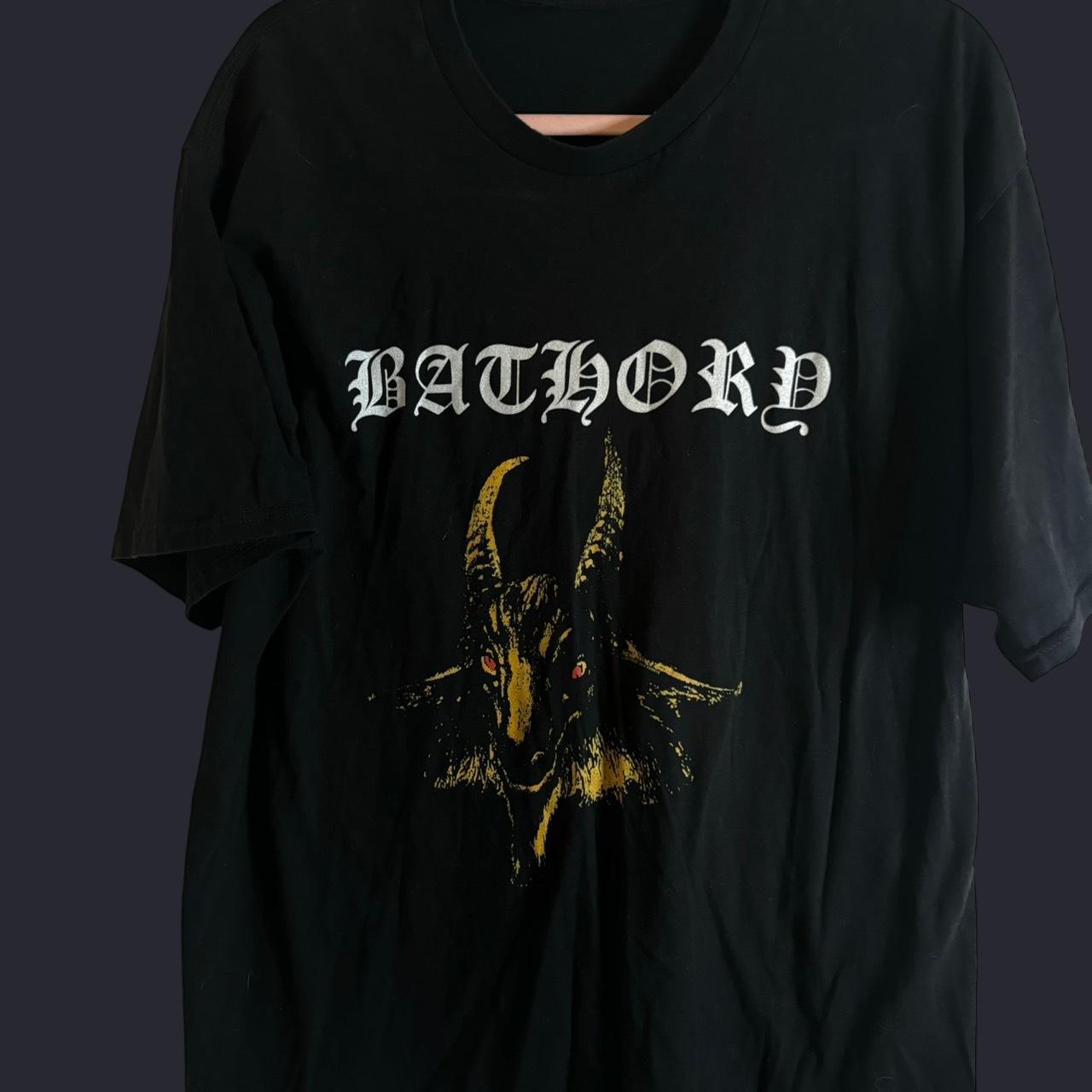 Bathory Black Tee no tags, fits like XL #bathory... - Depop