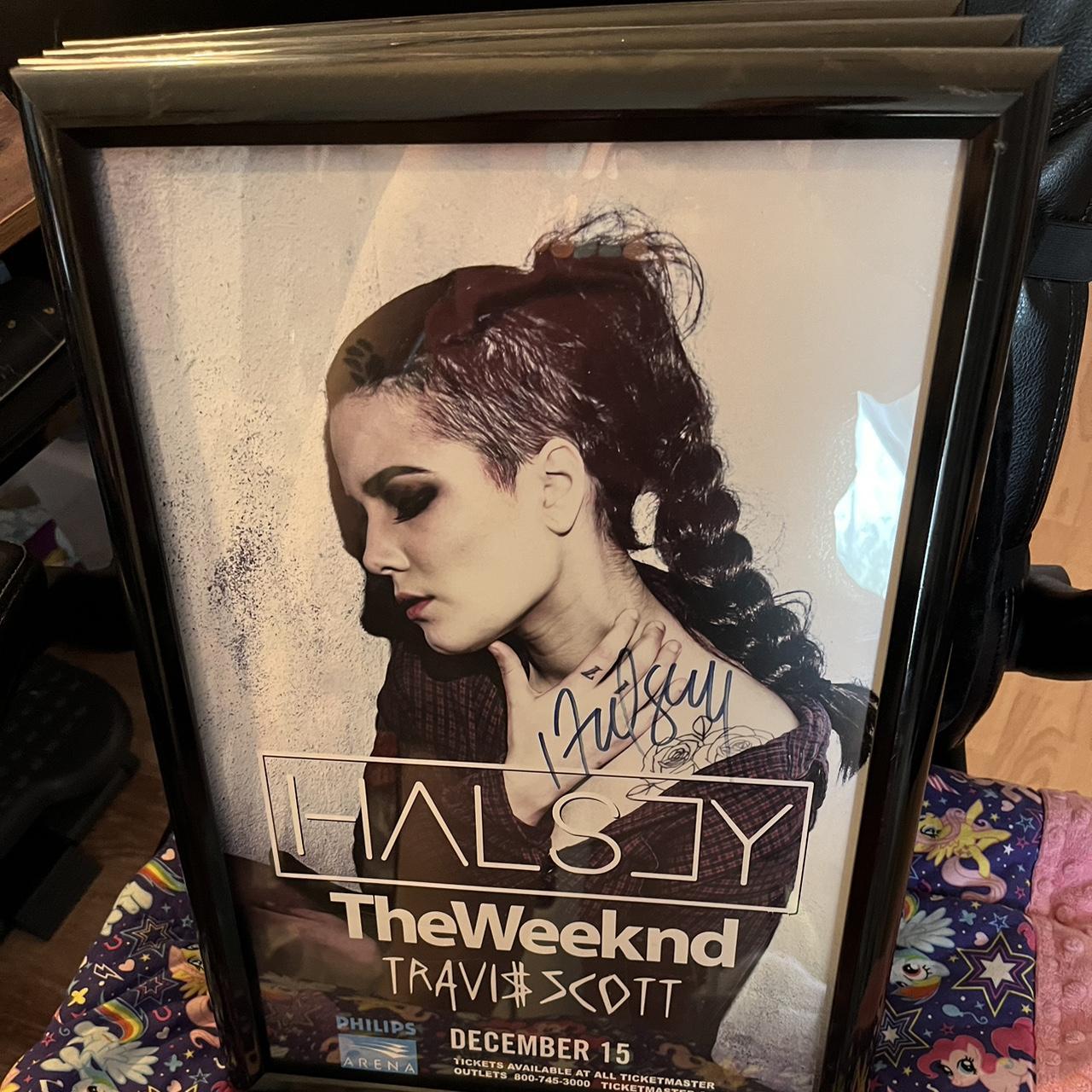 Halsey autographed poster from her show with the... - Depop