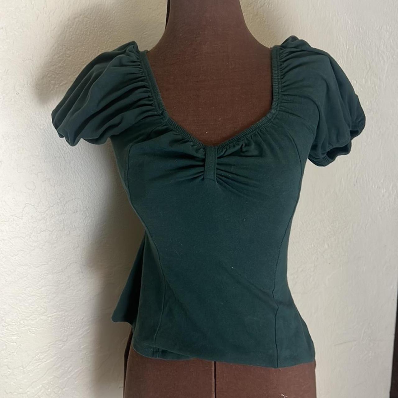 POWDER PUFF TOP IN HUNTER GREEN - VIXEN BY MICHELINE... - Depop