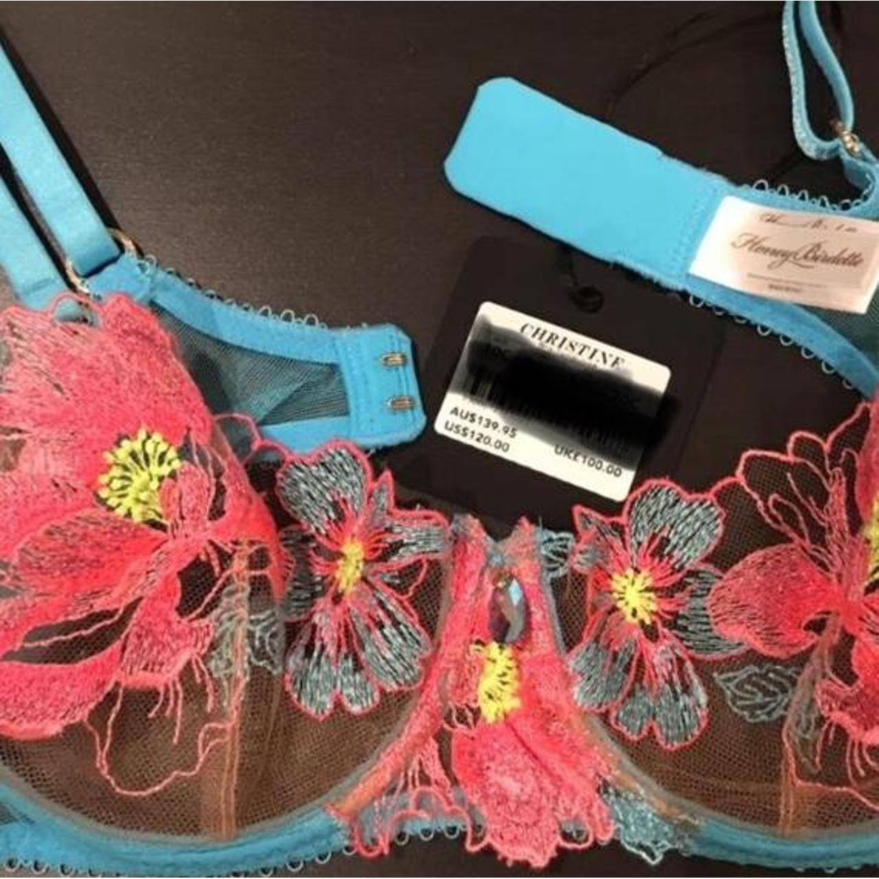 Honey Birdette Christine Turquoise Bra 📏 10DD Bra 🎀... - Depop