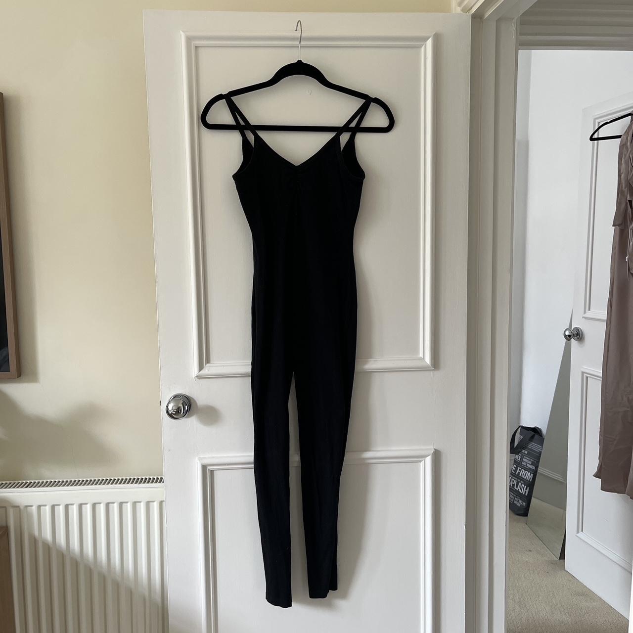 American apparel spandex jumpsuit, ruched chest and... - Depop