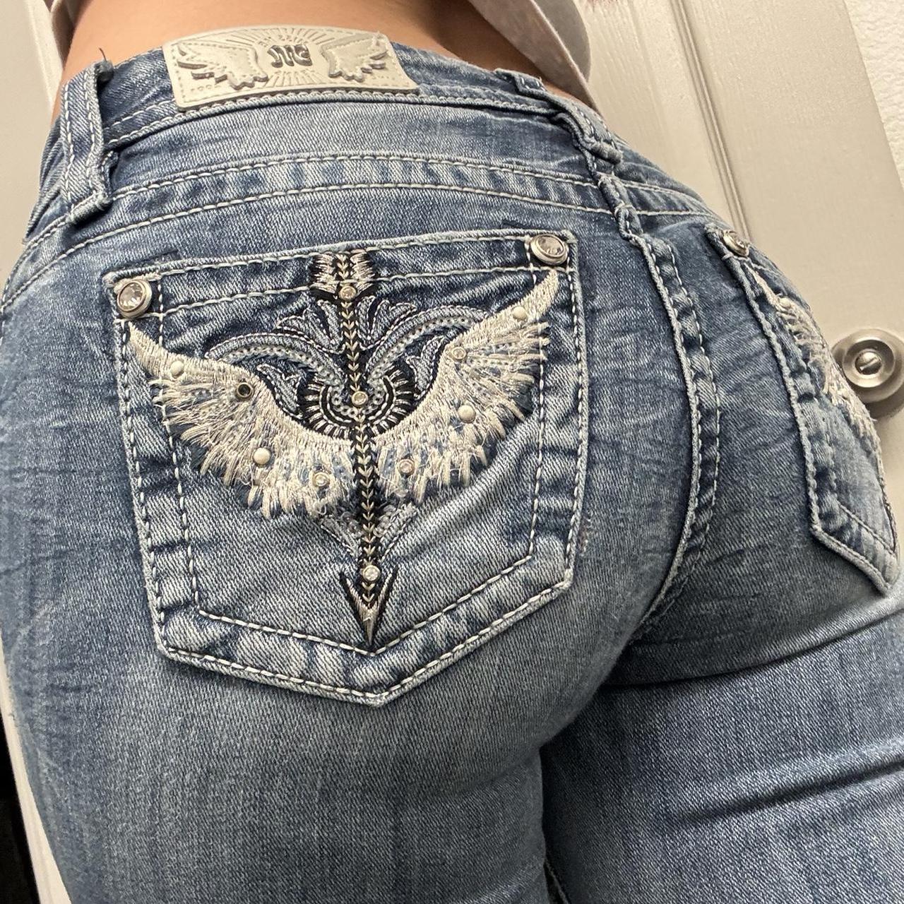 Low rise mid rise flared Miss me jeans Like... - Depop