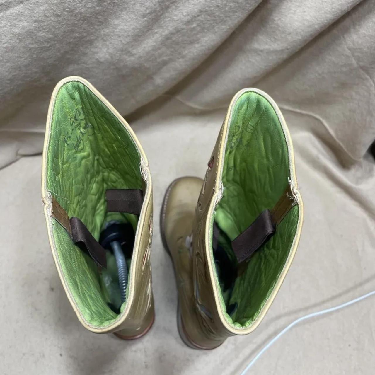 Judy Rothschild R soles Floral leather campus boots... | Depop