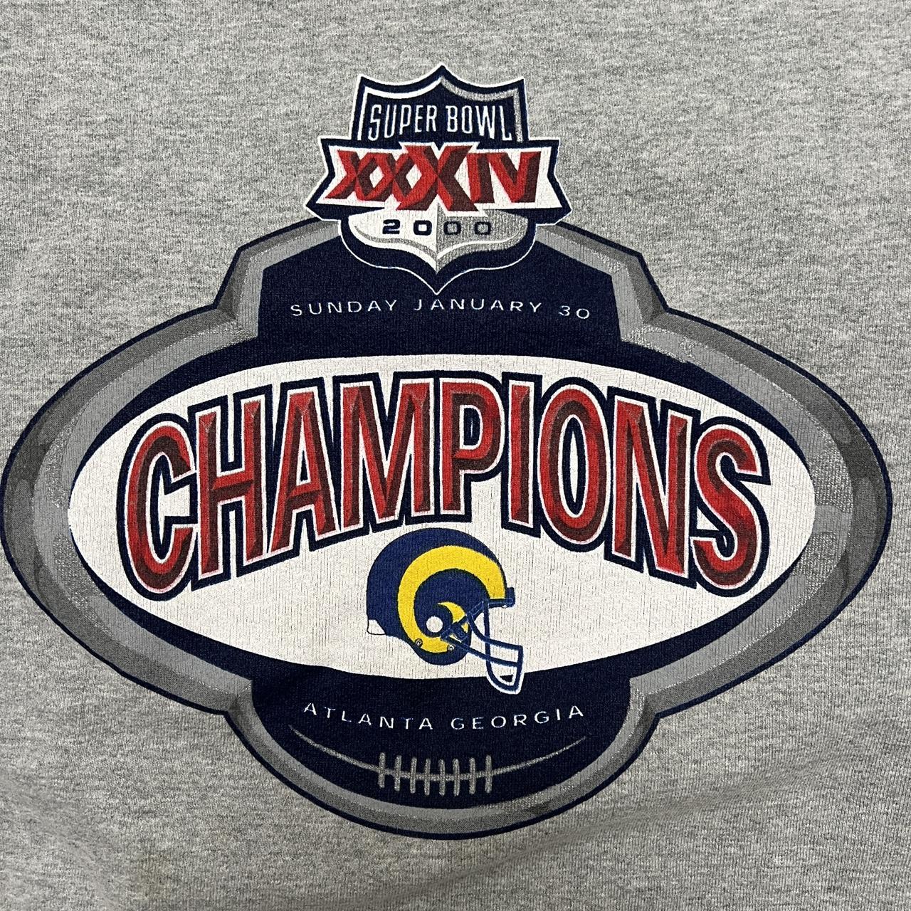 Vintage 2000 St. Louis Rams Super Bowl Champions NFL... - Depop