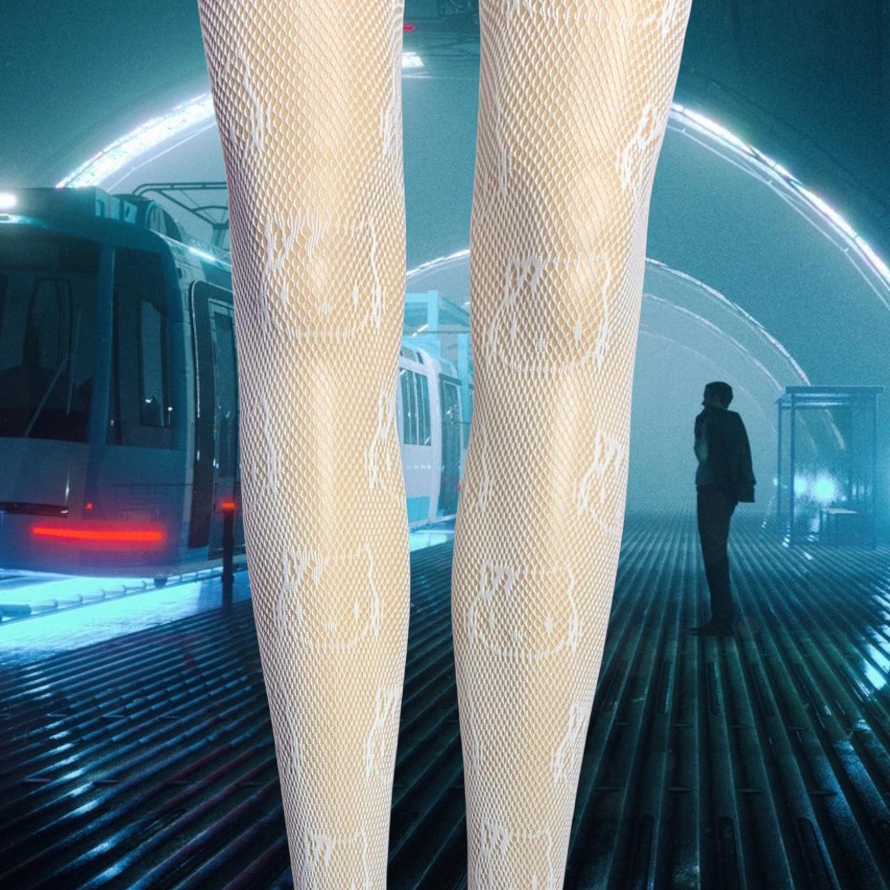 White hello kitty Sanrio fishnets Code -... - Depop