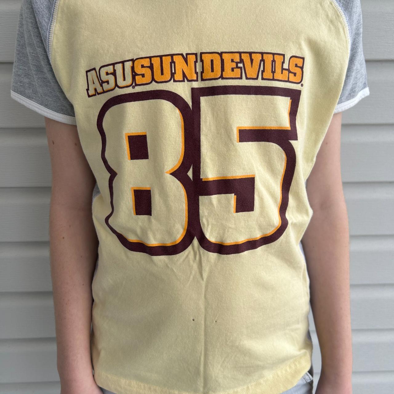 y2k ASU Baby Tee size: L could fit S-L this is the... - Depop