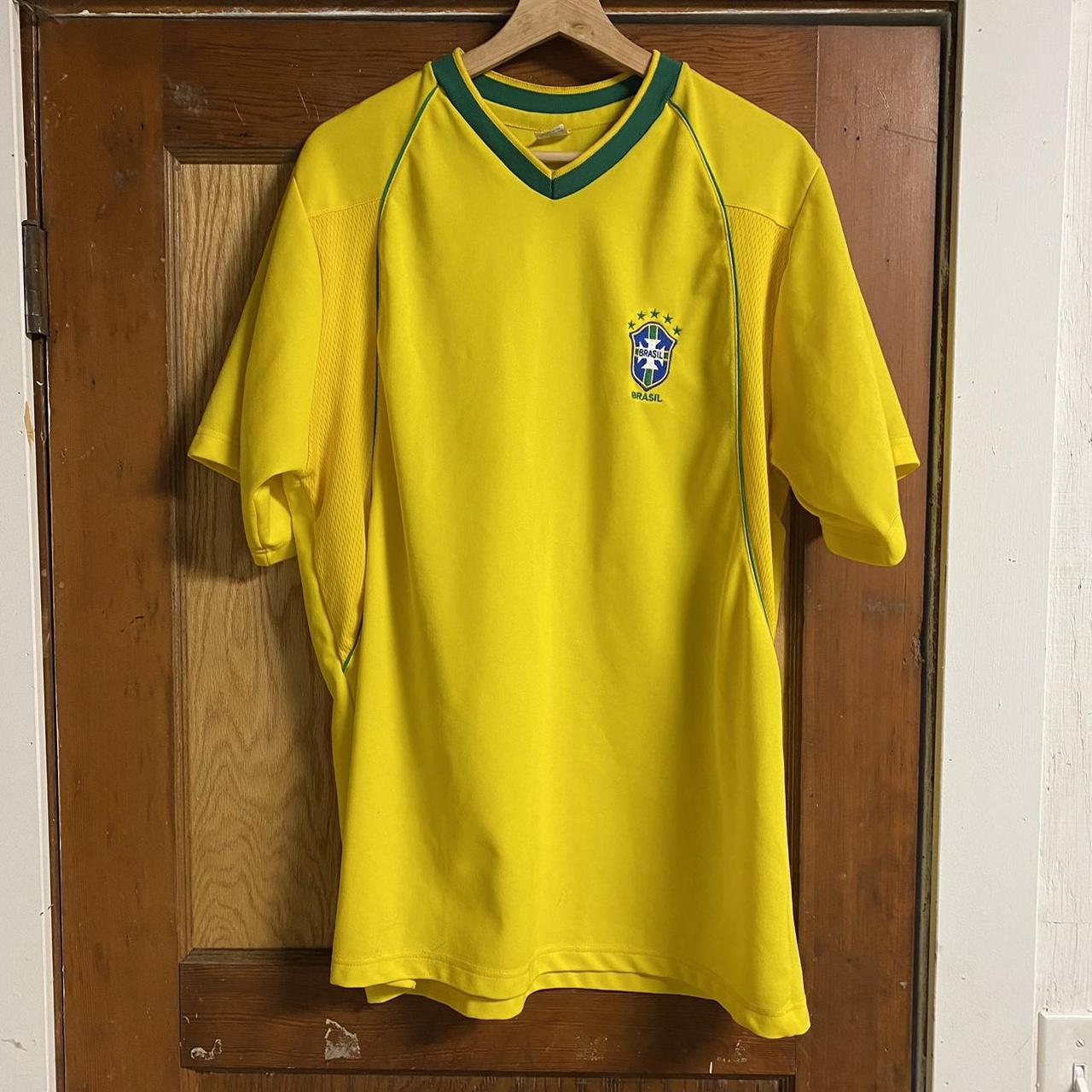 24 p2p x 31 length Vintage 90s Brazil Soccer... - Depop
