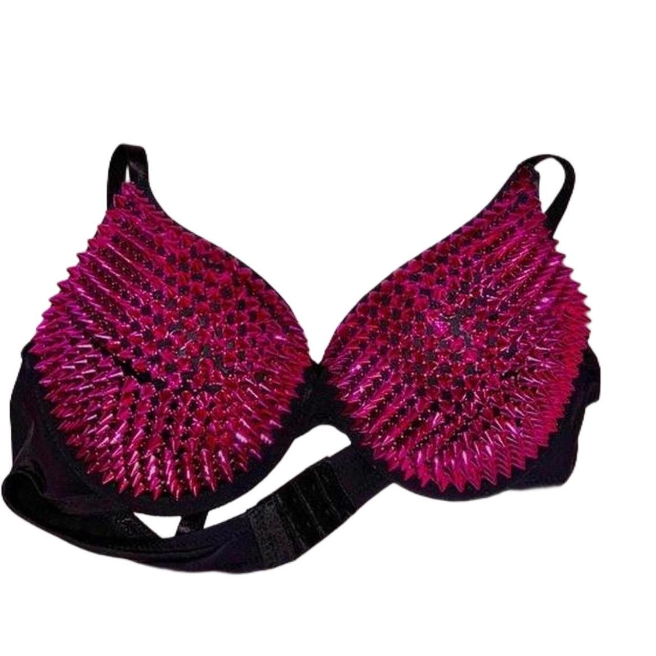 Upcycled Walmart bra with pink spikes! May have... - Depop